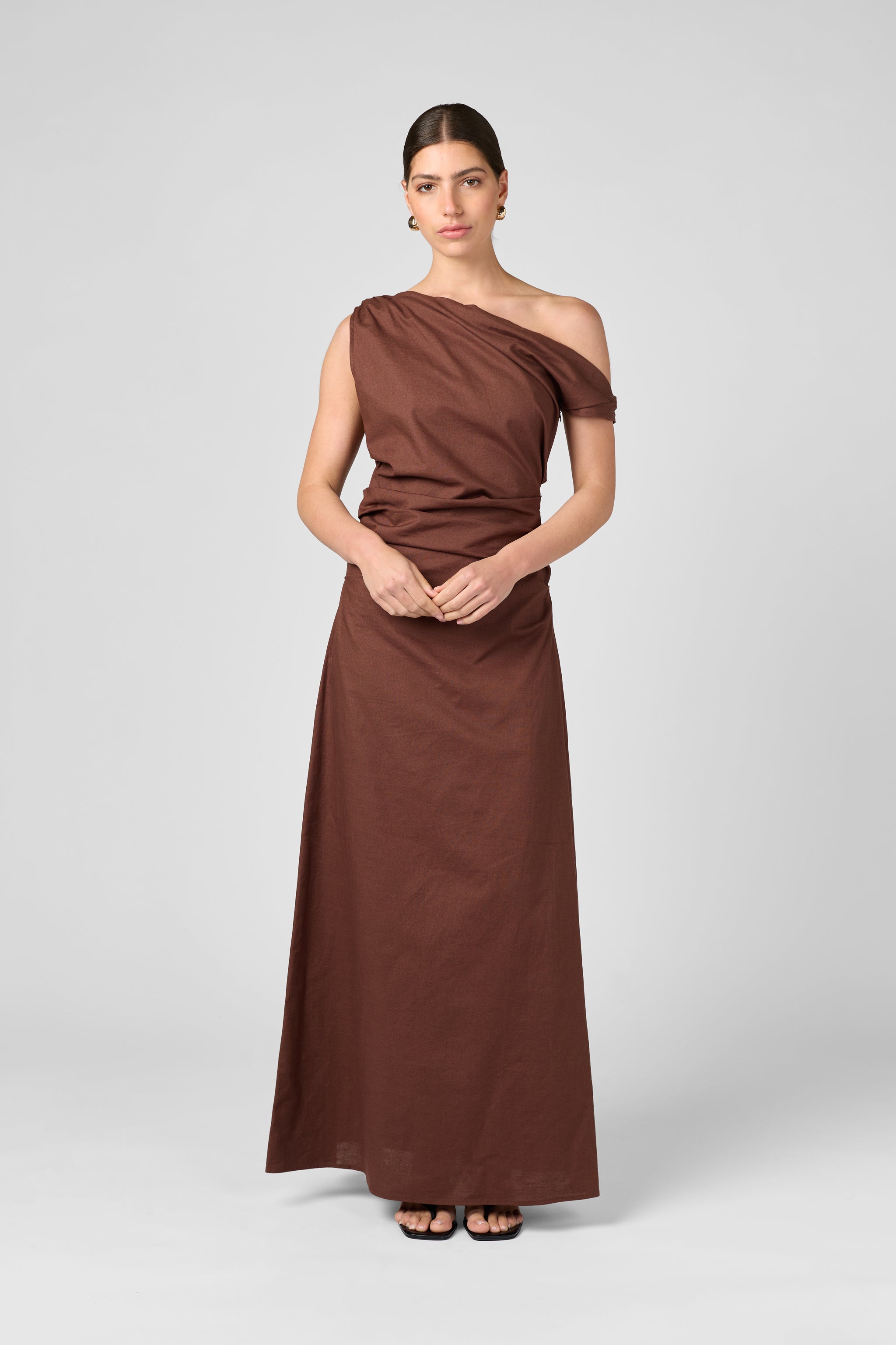 ONE SHOULDER MAXI DRESS – MVN